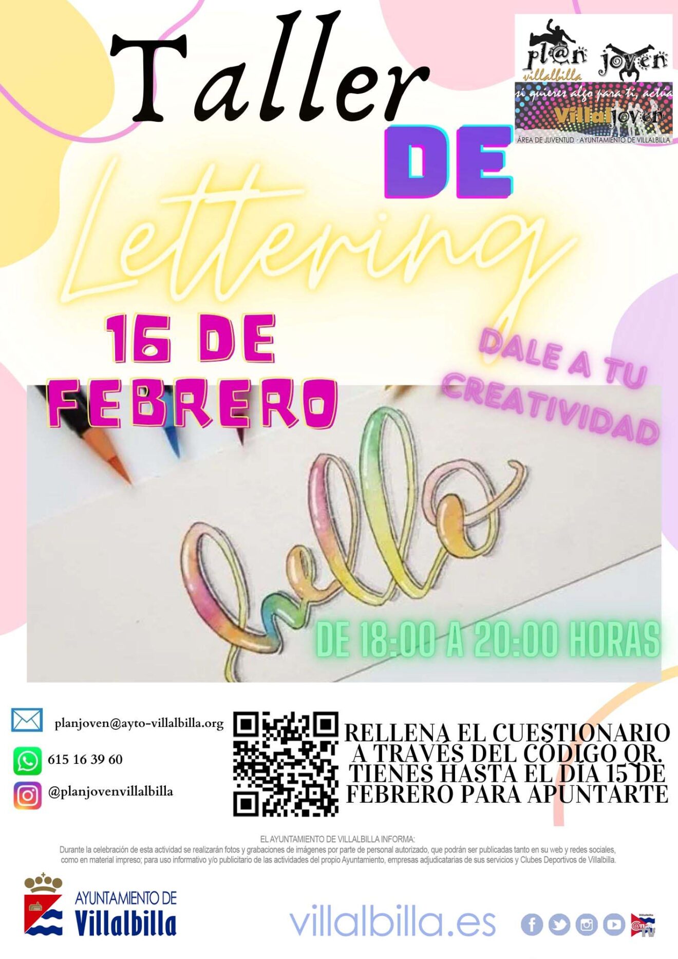 Taller de lettering en el Plan Joven